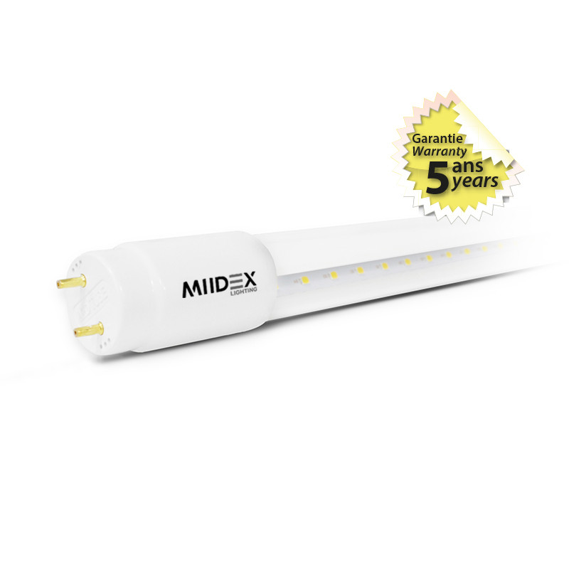 Tube LED T8 25W 4000K 1500 mm transparant F/N zelfde kant - 5 jaar ...